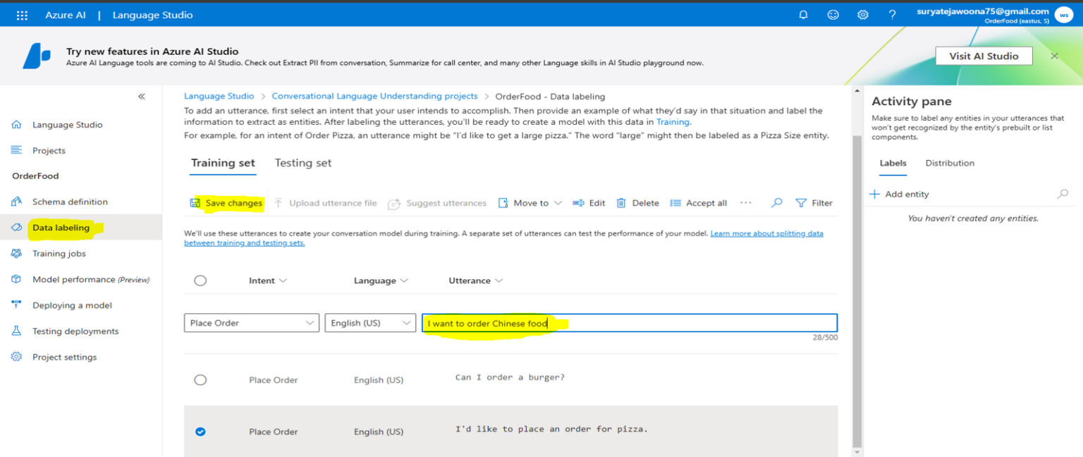 Azure Cognitive Services - LUIS