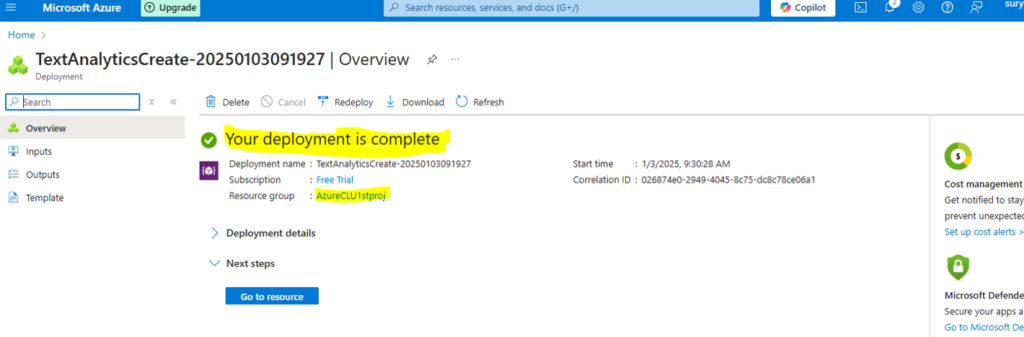 Azure Cognitive Services - LUIS